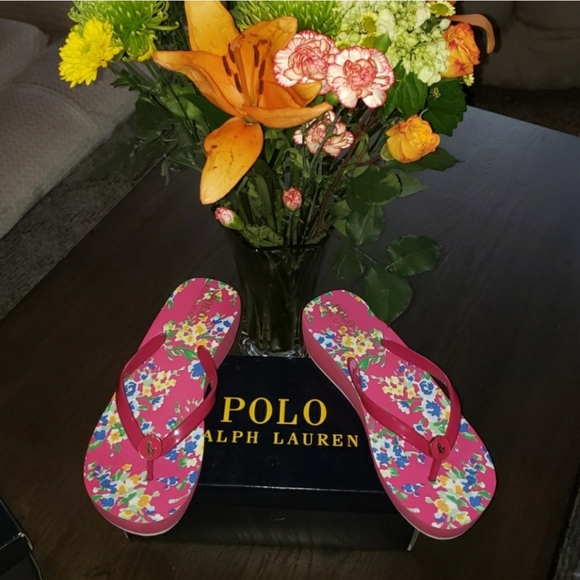 Polo Ralph Lauren | Shoes | New Ralph Lauren Borolla Wedge Flip Flop ...